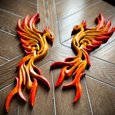 Fiery Phoenix, Yellow Phoenix, 15 Inches Phoenix, Firebird, Phoenix ...