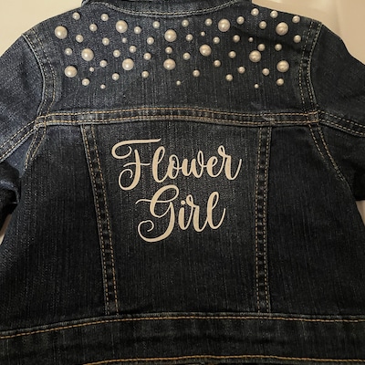 Daisy Flower Smiley Face Custom Demin Jean Jacket Personalized - Etsy
