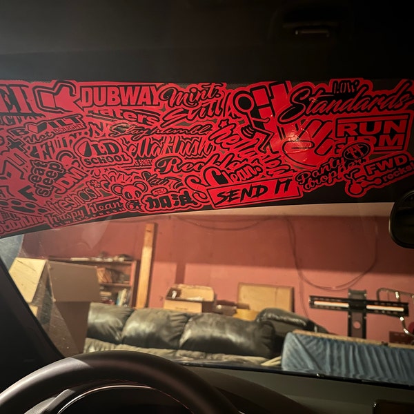 Jdm 63 Car Sticker Decal Pack Car Window Stickers for Jdm Slammed Race ...