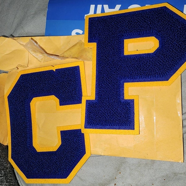 Royal Blue/white 6” Chenille Varsity Letterman Letter Patches / A-Z ...