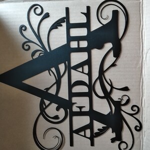 Custom Metal Name Sign, Family Name Metal Sign, Personalized Last Name ...