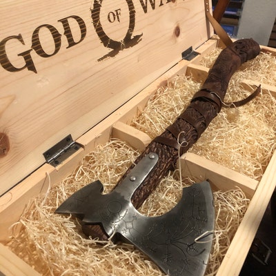 Valkyrie Axe With Personalized Engraved Wooden Box Hand - Etsy