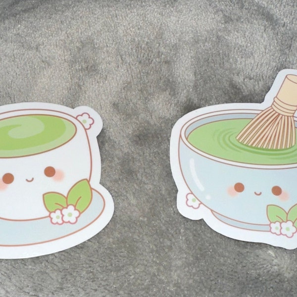 Matcha Sticker Green Tea Sticker Vinyl Waterproof Sticker Cute Sticker ...