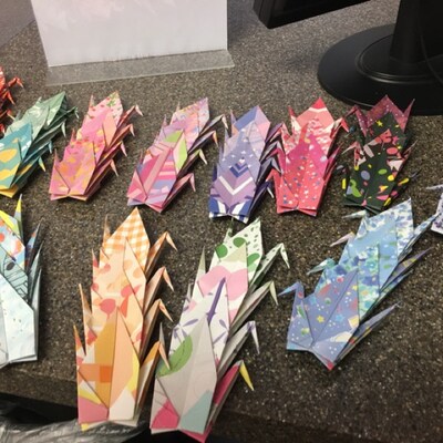 40 Small Origami Cranes Origami Paper Cranes Origami Crane Made of 7 ...