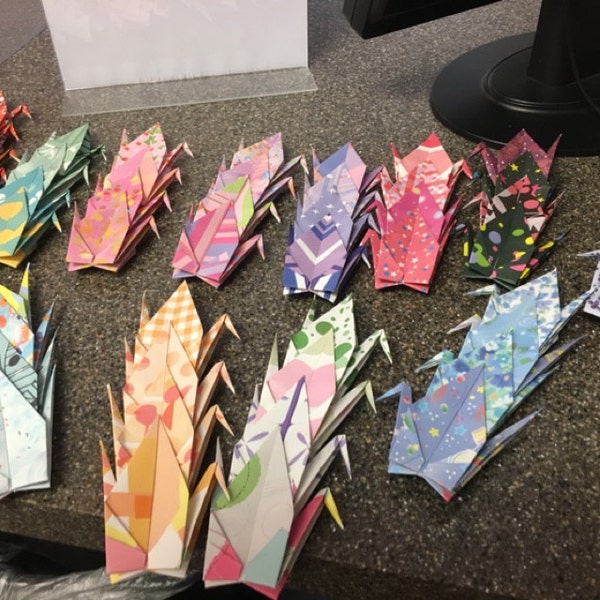100 Small Origami Cranes Origami Paper Cranes - Made of 7.5cm 3 Inches ...