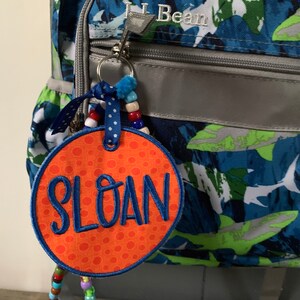 Embroidered Fabric Bag Tags Personalized Bookbag Luggage - Etsy