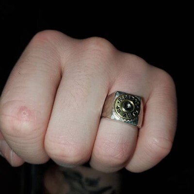 Mens Bullet Ring, Bullet Jewelry, Bullet Jewelry for Men, Mens Ring ...