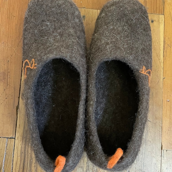 Scandinavian Felt Felted Wool Slippers for Women / Wool Clogs / Boiled ...