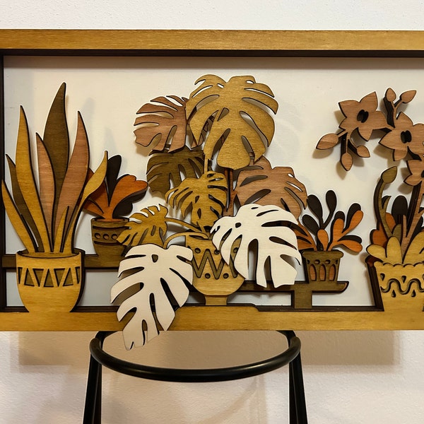 Multilayer Flowers Wall Art Panel Laser Cut Svg File Glowforge 3D Multi ...