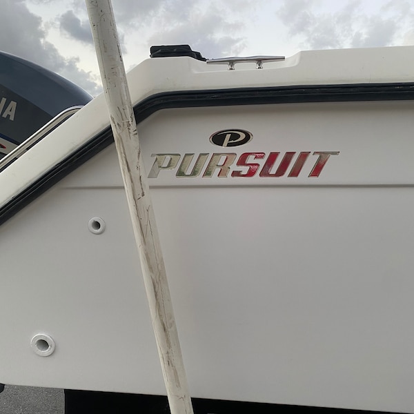 Pursuit Boat Emblems 20" Chrome + FREE FAST Delivery DHL Express ...