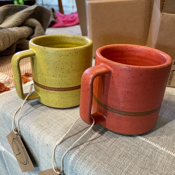 Sunrise Mug - Lemon Creme, Handmade, Wheel Thrown, Food Safe Glazes ...