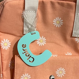 Personalised Alphabet Bag Tag, Letter Kids Name, Large Premium Luggage ...