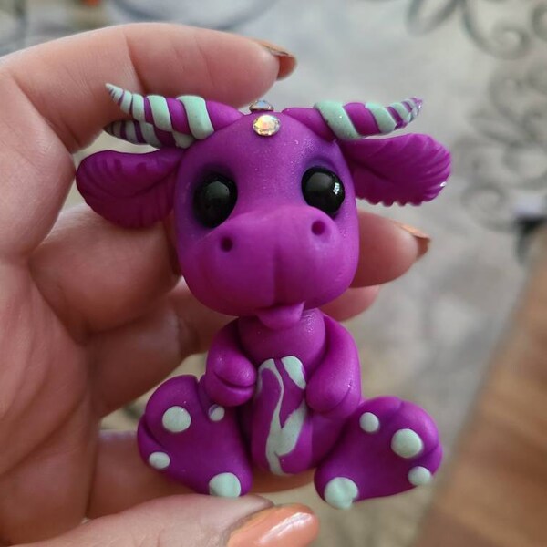 Purple Leopard Print Baby Dragon - Etsy