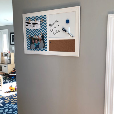 Memory Board, Clothespin Picture Frame With Chevron Memo Board ...