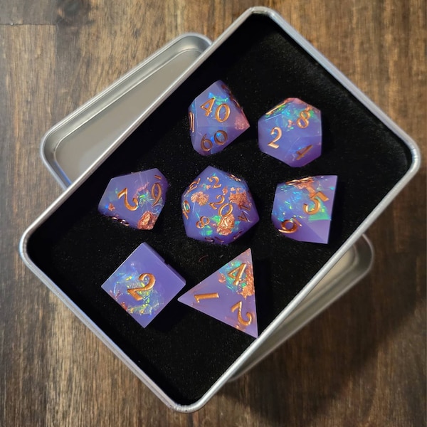 Mushroom Dice Vault and Multicolored Mushroom Dice Set, Dice Set TTRPG ...
