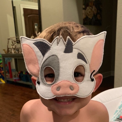 Pig Mask Kids Mask Pretend Play Animal Mask Halloween - Etsy