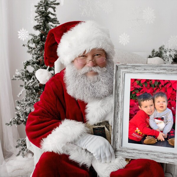 Santa Photoshop Template and PNG - Holding Portrait Frame - With ...