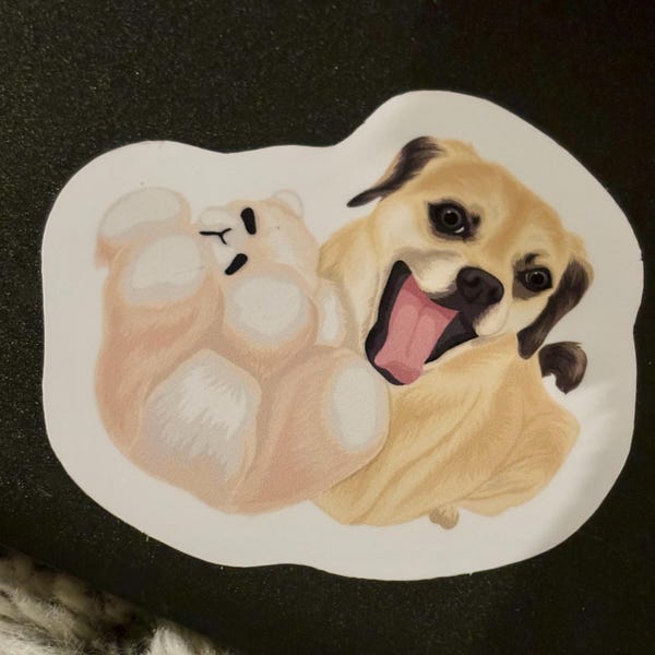 Personalized Dog Stickers Hand Drawn Custom Pet Sticker, Custom Dog ...