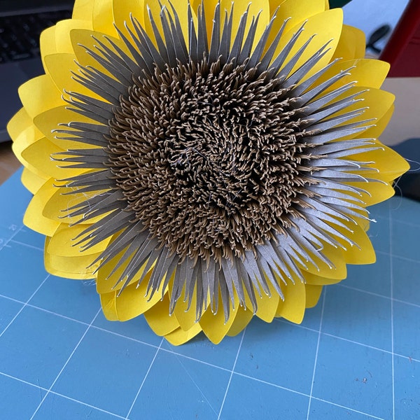 Mini Sunflower Template Paper Flower Small/medium/large PNG SVG DXF ...