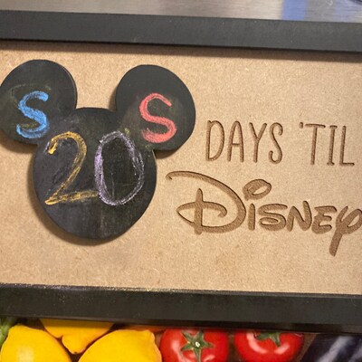 Days til Disney Countdown Sign - Etsy
