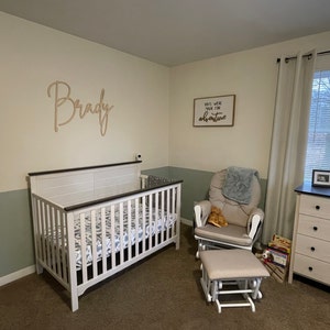 Custom Wood Name Sign for Nursery Girl, Boy, Over Crib Sign, Baby Name ...