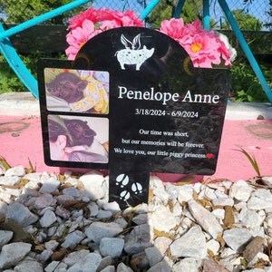 Photo Grave Marker Personalized, Temporary Grave Marker With Photo ...