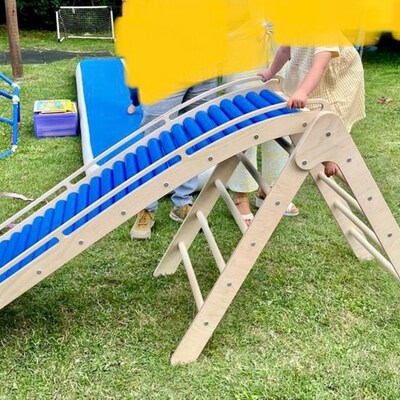 Rolling Slide With Climbing Triangle, Indoor Outdoor Playground ...