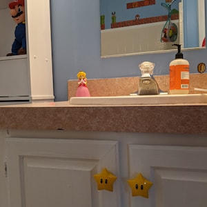 Super Mario Star Drawer Knobs Nintendo Game Room Cute Star Video Game ...
