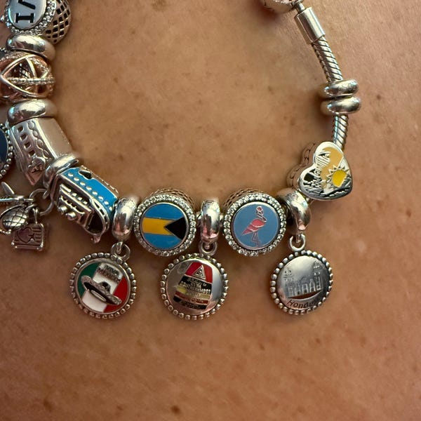 Pandora ITALY Map Flag Dangle Charm Pendant S925 Silver Jewelry for ...