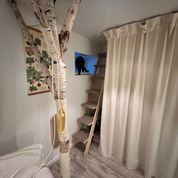 Cat Ladder - 7 Step Pine, Customizable | Movable Cat Perch – Always ...