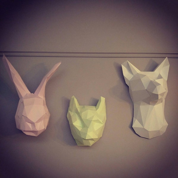 DIY Paper Sculpture Animal Head Trophy "the Ram", - Etsy