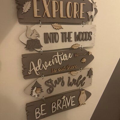 Blank Craft Kit Laser Cut Wooden MDF Direction Sign Theme Room Door ...