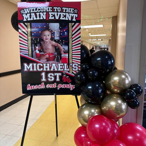 Boxing Welcome Sign, Boxing Party, the Main Event, Boxing Theme ...