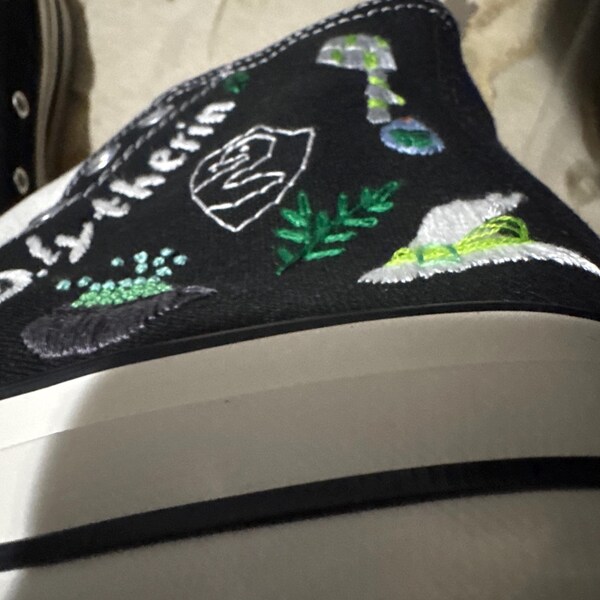 Custom Bone Embroidered, Ghost Embroidered Converse, Halloween Vibes ...