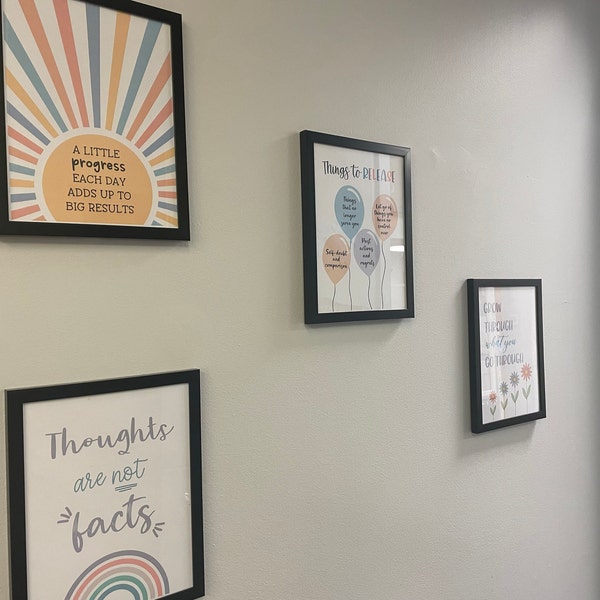 18 School Counseling Signs Posters Psychologist Office Decor Counselor ...