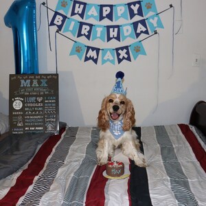 Dog Birthday Chalkboard Sign First Puppy Birthday Banner 1st | Etsy