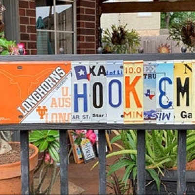 Custom 9 Letter License Plate Sign, Housewarming Gift, Shabby Chic ...