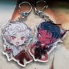 Nun Alastor, Priest Vox, Lute - Hazbin Hotel Keychain - Cute Chibi ...