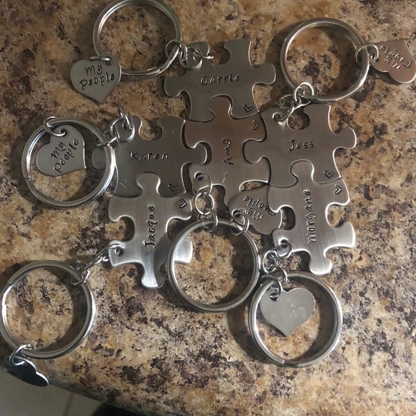 Puzzle Piece Family Keychains, Best Friend Puzzle Piece Keychains ...