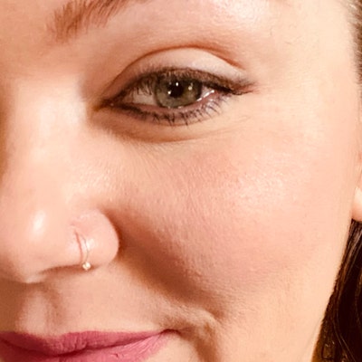 Tiny Nose Hoop, Silver Nose Hoop, Tiny Nose Ring, Tiny Nose Ring, CZ ...