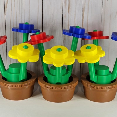 Giant Building Block Flowers, Life-size Brick Blooms With 3 Flowers ...