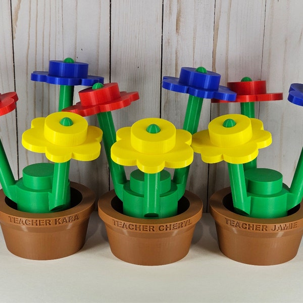 Giant Building Block Flowers, Life-size Brick Blooms With 3 Flowers ...