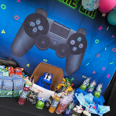 Gamer Party Drink 12 Oz. & 20 Oz. Sports Bottles Wrapper Labels, Video ...