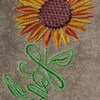 Sunflower Embroidery Design, Flower Machine Embroidery File, 5 Sizes ...