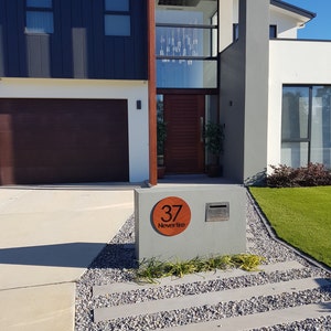 House numbers sign horizontal address Number Plaque | Etsy