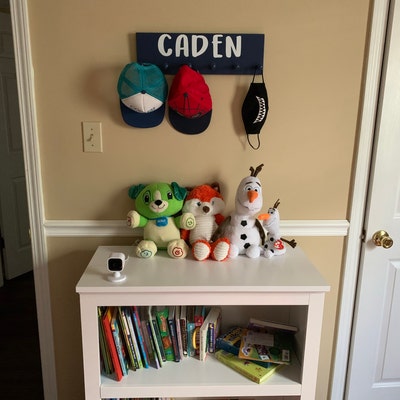 Personalized Boys Room Decor Custom Boys Hat Rack Personalized Rack Hat ...