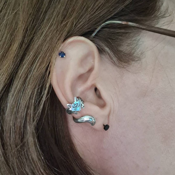 Blue Butterfly Ear Cuff No Piercing, Fairy Wing Earring - Etsy