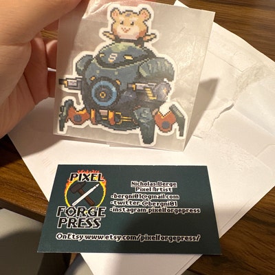 Overwatch 2 Ashe Pixel Spray Vinyl Sticker Decal, Laptop, Phone, Gaming ...