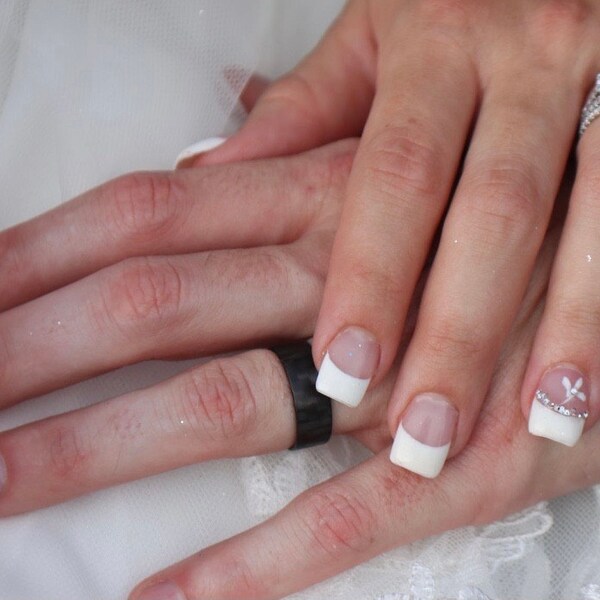 Men's Carbon Fiber Wedding Band Ring, Ultralight Band, Simple Wedding ...