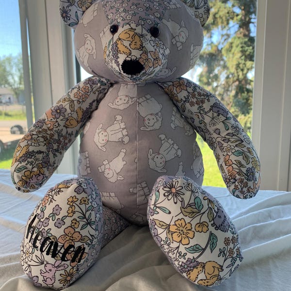 Memory Bear Patterns 3 Sizes 14'', 12'', 10'' Sitting Bear Easy Sewing ...